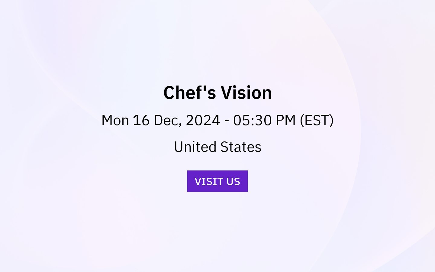 Chef's Vision
