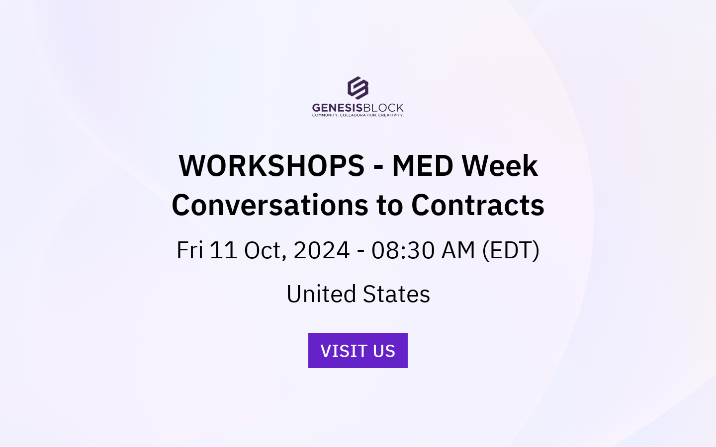 WORKSHOPS - MED Week Conversations to Contracts
